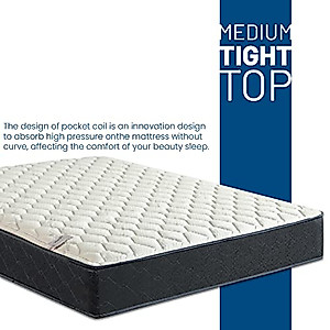 Treaton,9-Inch Medium Firm Memory Foam to Give You The Best Sleep Hybrid Mattress,Compatible with Adjustable Bed, Twin, Black.