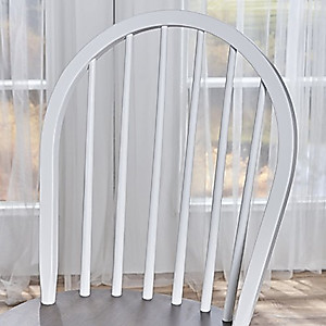 Christopher Knight Home Declan Farmhouse Cottage High Back Spindled Rubberwood Dining Chairs, 2-Pcs Set, Brown / White