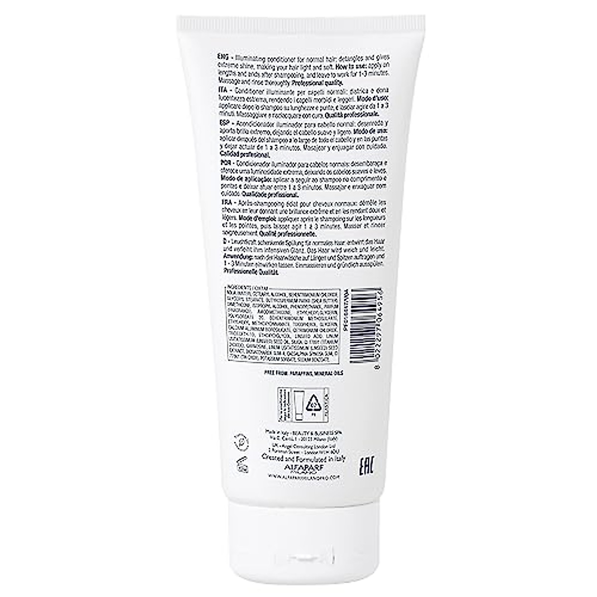 Alfaparf Milano Semi Di Lino Diamond Illuminating Conditioner - Moisturizing Conditioner For Normal and Color Treated Hair - Sulfate & Paraben Free Professional Hair Care (6.76 oz)