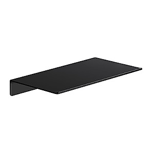 Danpoo Small Floating Shelf for Wall Storage, Mini Display Shelf for Collectibles, Metal Wall Shelf for Bathroom/Living Room/Kitchen/Bedroom(Black, 8")