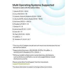 BrosTrend AC1200 WiFi to Ethernet Adapter Wireless Bridge for Printer and 1200Mbps Linux USB WiFi Adapter Dual Band