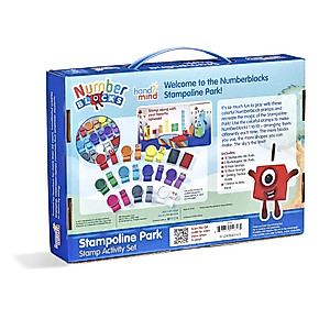 hand2mind Numberblocks Stampoline Park Stamp Activity Set, 20 Kids Stamps, 12 Washable Ink Pads, Number Toys, Preschool Math Toys, Counting Toys, Kids Arts and Crafts, Birthday Gifts for Kids