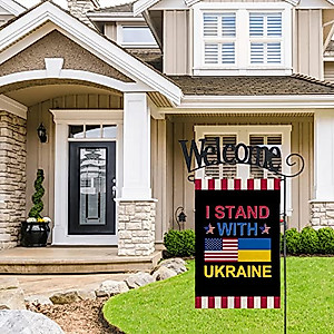 Ukraine Garden Flag Ukrainian National Garden Flag I Stand With Ukrainer Flag Vertical Double Sided for Outside Yard Lawn 12x18 Inch