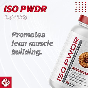 Metabolic Nutrition Whey Protein Isolate ISO PWDR Butter Pecan Cookie, 1.54lb, 23 Servings, 26g Protein, Fast Digesting, Zero Carbs, Delicious Flavor, Very Low Carbs & Fat, Zero Lactose