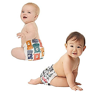 The Honest Company Clean Conscious Diapers | Plant-Based, Sustainable | Beary Cool + Big Trucks | Super Club Box, Size 6 (35+ lbs), 88 Count