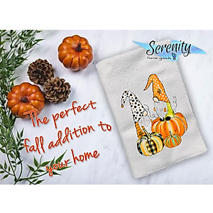 Fall Decor | Fall Decorations Kitchen Towels | Fall Hand Towels For Bathroom | Pumpkin Decor | Autumn Table Decorations | Harvest Thanksgiving Halloween Gnomes