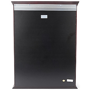 Displays2go 21" Countertop/Wall Mount Display Case, Adjustable Shelves, Locking - Mahogany (DCC2128MH2)