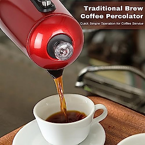 WerkWeit Electric Coffee Percolator 12 Cup Stainless Steel Percolator Coffee Maker with Cord-Less Server and Easy Pour Spout Quick Brew Percolator Coffee Pot 1.5L Capacity