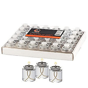 30 Liquid Oil Candle Tea Light Fuel Cells Paraffin Wax Candles 8 Hour Extended Burn Time Dripless Smokeless