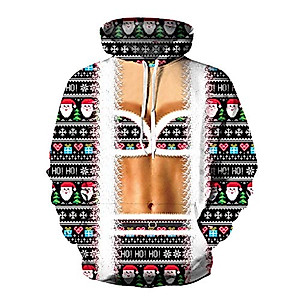 Women's Sweatshirt Thenlian Christmas Women Funny Print Christmas Sweatshirt Crewneck Various Design Tops(L, Black)