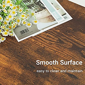 usikey Large Storage Cabinet with 4 Doors, Retro Floor Cabinet with Adjustable Shelf, 42.9”H x 23.6”L x 11.8”W, Multifunctional Cupboard, Sideboard for Bedroom, Living Room, Rustic Brown