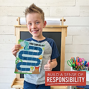 Dinosaur Reward Chart for Kids Behavior Chart for Home - Kids Reward Chart Magnetic Responsibility Chart for Kids, Toddler Reward Chart for Toddlers 2-4 Years, Good Behavior Chart for Kids at Home