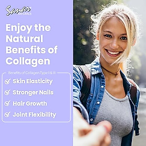 Sanar Naturals Collagen Pills with Vitamin C, E - Reduce Wrinkles, Promotes Hair, Nail, Skin, Joints, and Bone Health - Hydrolyzed Collagen for Women & Men, Collagen Peptides Supplement, 150 Capsules