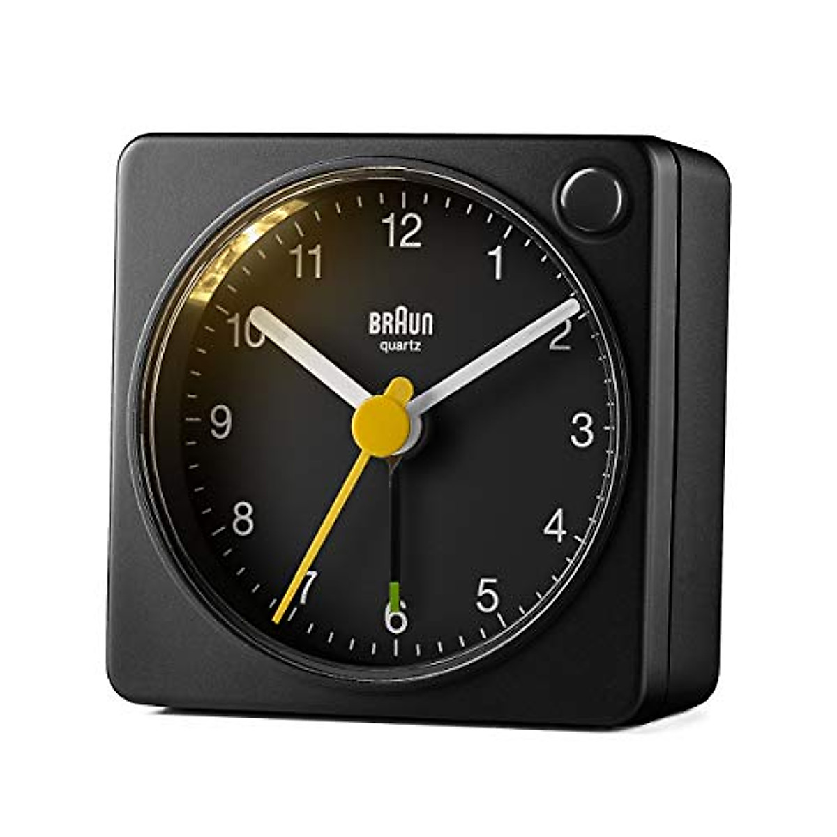 Braun Classic Mixed Black Analogue Alarm Clock Home Gift Bundle with Snooze and Light, Quiet Quartz Movement, Crescendo Beep Alarm in Black, Model BC12B, BC02XB (2 Pack)