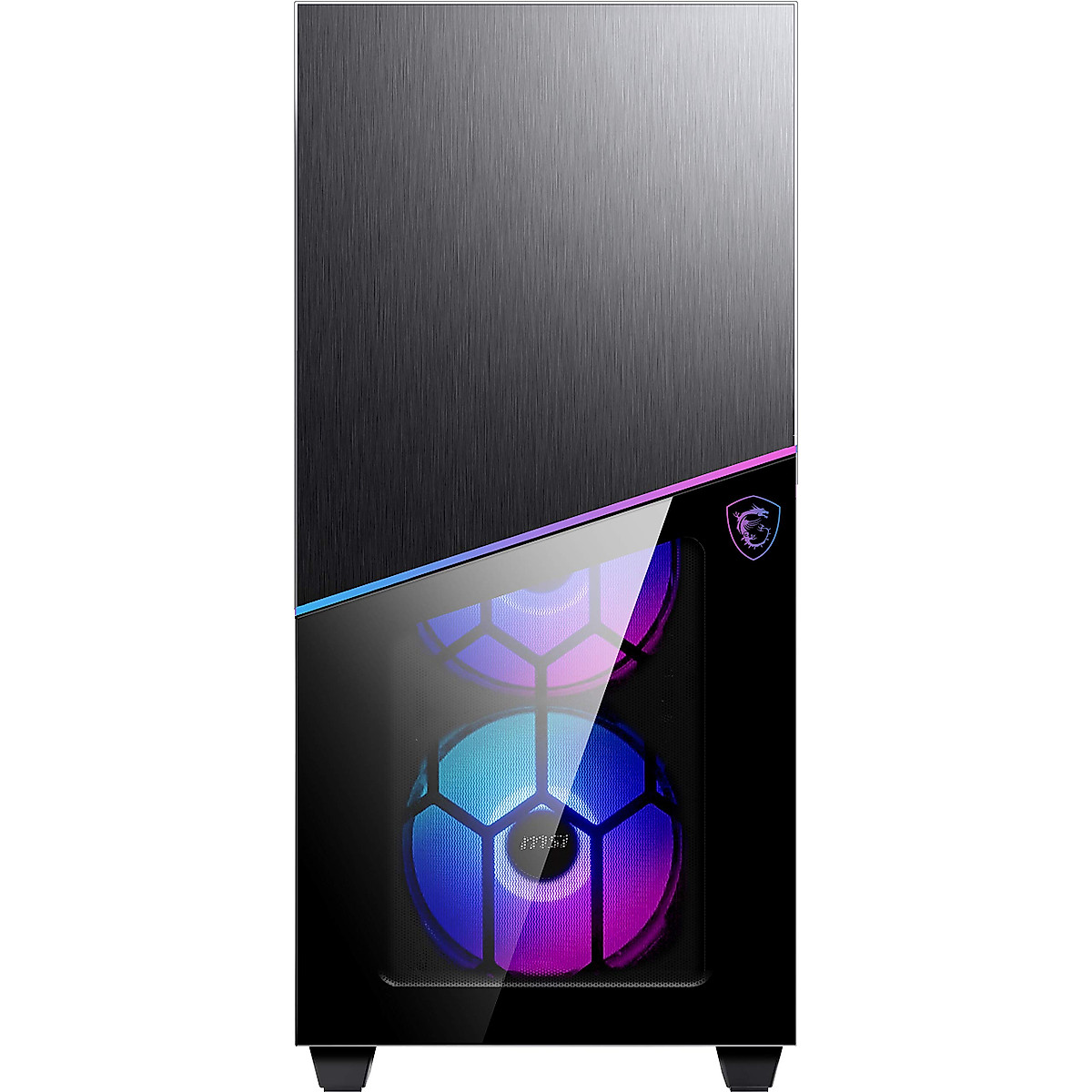 MSI MPG Series SEKIRA 100R, Premium Mid-Tower Gaming PC Case: Tempered Glass Side Panel, Liquid Cooling Support up to 360mm Radiator, Two-Tone Design