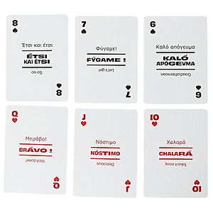 Greek Lingo Playing Cards | Travel Flashcards | Learn Greek Vocabulary in A Fun & Easy Way | 52 Essential Translations