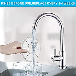 【New Version】 Cat Water Fountain Filters, 8 Pack Replacement Pet Fountain Filter Fit with 3 Premium Filtration System, Packaged with 4 Pre-Filter Sponges & 1 Cleaning Brush