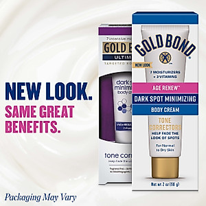 Gold Bond Age Renew Dark Spot Minimizing Age Renew Body Cream, 2 oz., With No Bleaching Agents