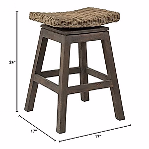 East at Main Heidi Brown Wooden Te"xtured Chair - 17"x17"x24"