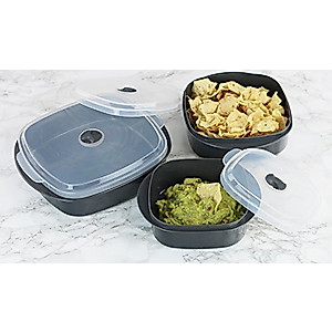 Reston Lloyd Microwave Cookware & Storage, Adjustable Vent on Lids Cookware Set, Multiple Sizes, Gray