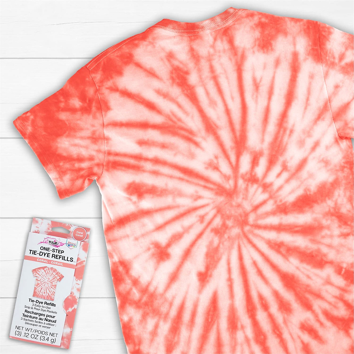 Tulip One-Step Tie-Dye Kit Dye Refill Packs, Coral