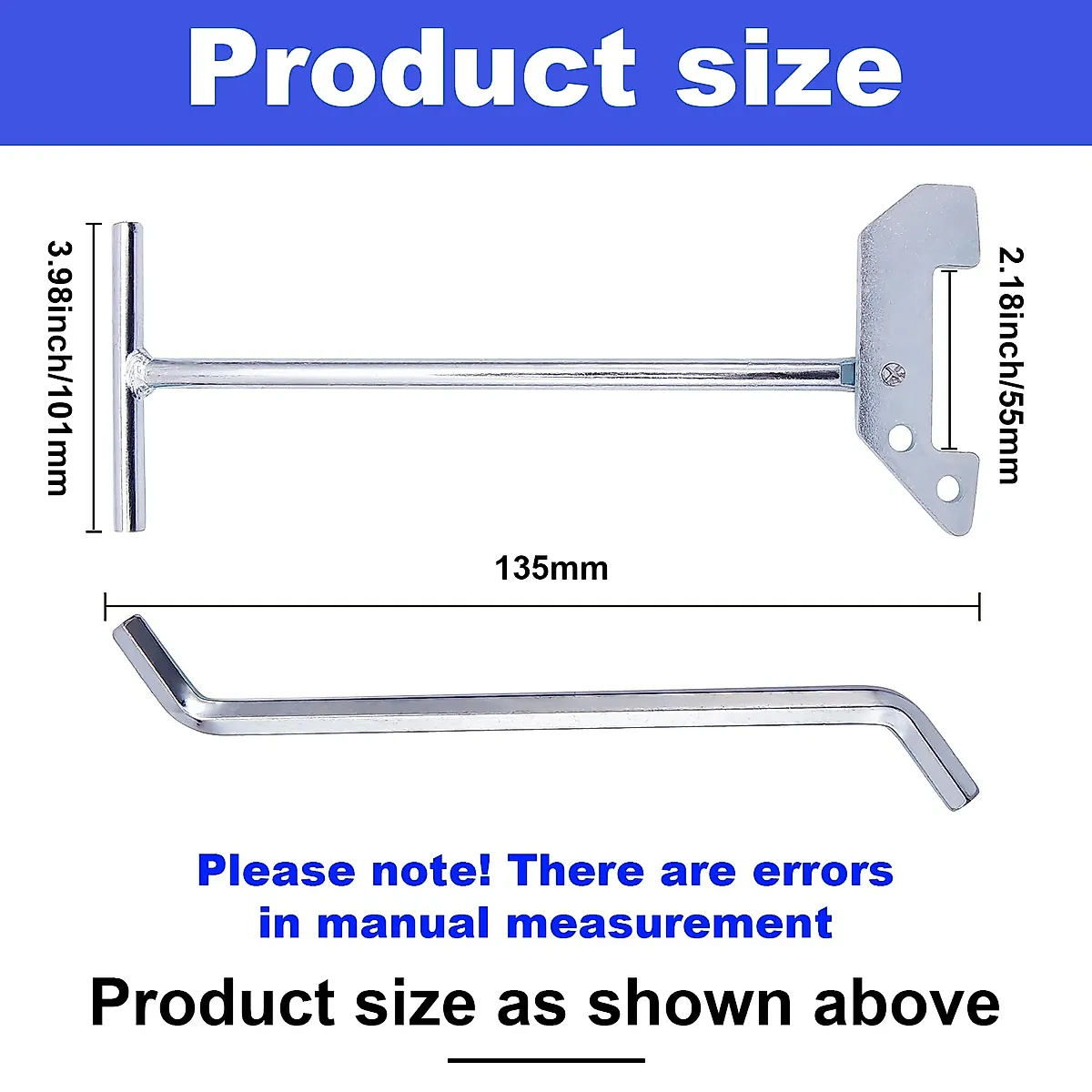 FullMayPro Garbage Disposer Unjamming Wrench/WRN-00 Garbage Disposal Wrench Tool,Garbage Disposal Unjamming Wrench/Garbage Disposal Wrench for Dislodge Jams or Clutter From Above The Sink（Silver Kit）
