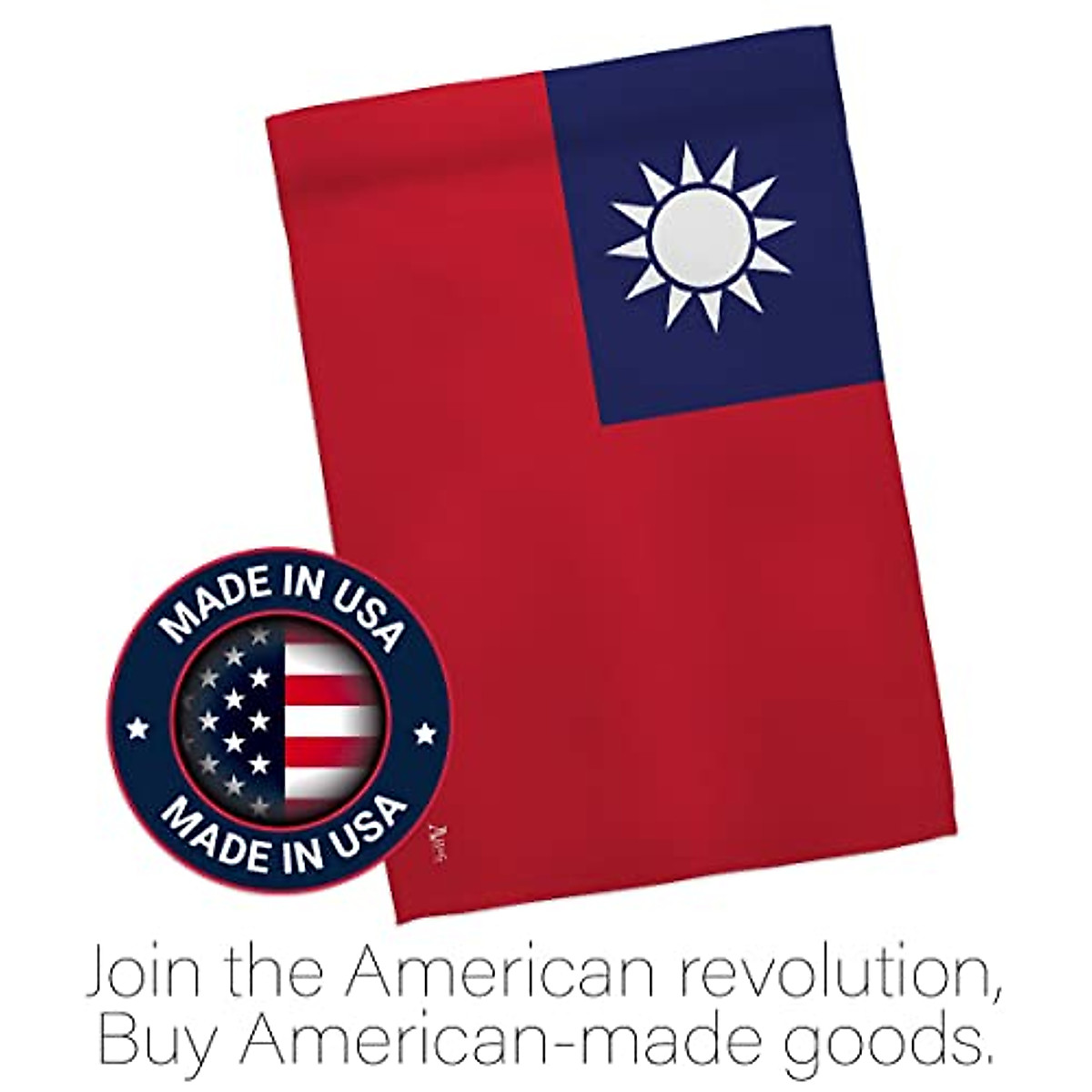 Americana Home & Garden Taiwan Garden Flag Set Wood Dowel Regional Nation International World Country Particular Area House Decoration Banner Small Yard Gift Double-Sided, Made in USA