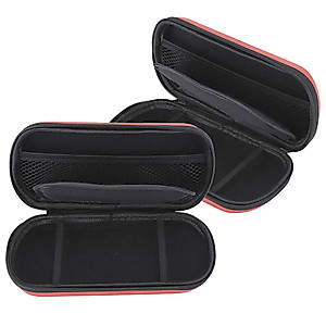 Heayzoki 2Pcs Carrying Case for PSV1000 2000 Console, Portable Storage Bag Protective EVA Hard Carry Case for PSP1000 2000 3000 and Accessories(red)