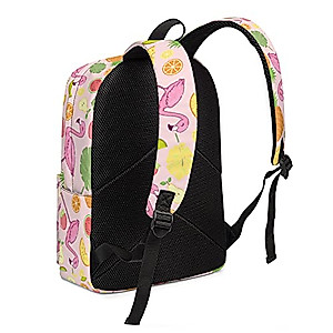Flamingos Bookbag Lightweight & Adjustable Classic Bookbag Travel Bag for Boys Girls