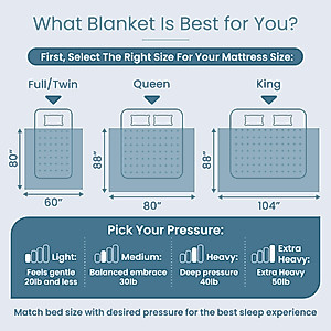 HomeSmart Products Comfortable Weighted Blanket 15 lbs 60x80 Fits Full & Twin Size Bed Or Use as a Personal Weighted Blanket