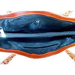 Crafts of India Krishna giving Gita Updesa to Arjuna Design Ethnic Hand Embossed Shantiniketan Leather Indian Shoulder Bag