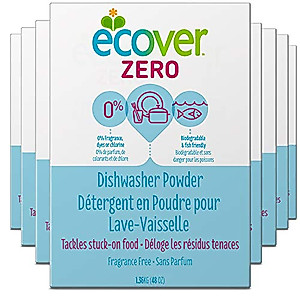 Ecover Zero Dishwasher Soap Powder, 48 Ounce (Pack 8)