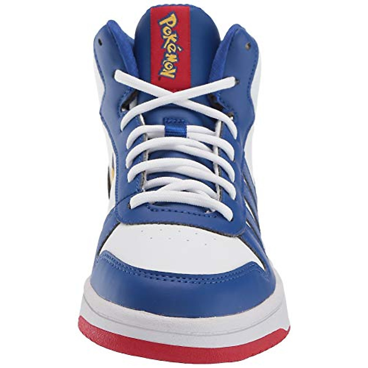 adidas Boy's Hoops 2.0 Mid Basketball Shoe, White/Royal Blue/Black, 7 Little Kid