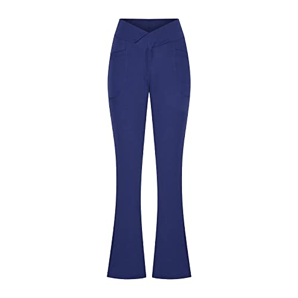 tuduoms Women's Bootcut Yoga Pants Workout Flare Leggings High Waisted Crossover Lounge Bell Bottom Dress Pants with Pockets