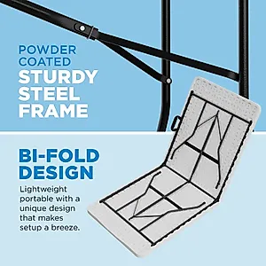 Sorfey Folding Table 8-Foot X 30 inch, White Plastic