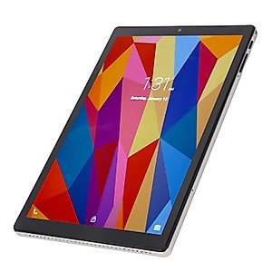 Pomya Kids Tablet,10.1 Inch Tablet,8 Core Tablet for Android11,6GB RAM 128GB ROM,2.4 5G WiFi Tablet,5800mAh Lasting Battery,1960x1200 IPS Silver Tablet PC