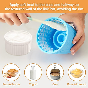 Dog Slow Feeder Lick Bowl, Anxiety Relief Dog Licking Mat Treat Dispenser, Non-Slip Anti-Choking Slow Eating Dog Lick Bowl for Small Medium and Large Breed Dogs, BPA Free Silicone