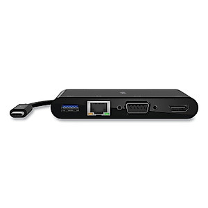 Belkin USB-C Multimedia Adapter, HDMI/Ethernet/USB-A/USB-C/VGA, 4.33", Black