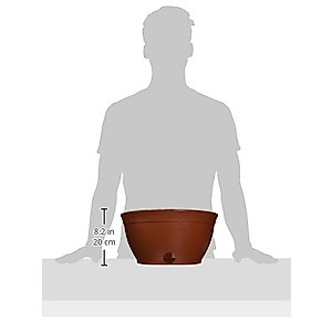 EMSCO Expandable Hose Hider – Expandable Hose Storage Pot – Rustic Terra Cotta