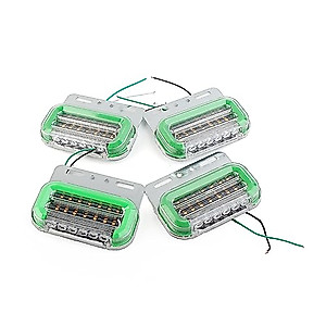 FSFY Car Auto LED Side Marker Light External Signal Indicator Lamp for Truck Trailer Lorry,Green