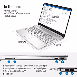 HP 2023 Pavilion 15.6’’ FHD Screen Laptop, Quad Core Intel i5-1135G7 (Upto 4.2GHz), 16GB RAM, 512GB SSD, Iris Xe Graphics HD Webcam, WiFi 6, Bluetooth, Long Hour Battery, Windows 11+HubxcelAccessory