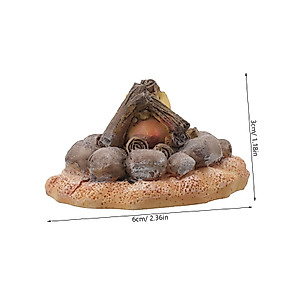 SEWOART Synthetic Resin Miniatures Mini Fire Model Mini Dollhouse Campfire Decoration