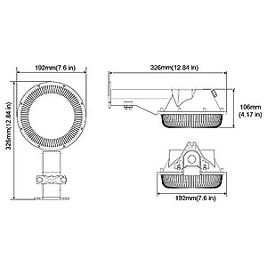 NATURALED 25 watt -120-277volt - Outdoor LED Barn Light Dusk-to-Dawn Security Yard Light with Photocell - 4000K, Set of 4