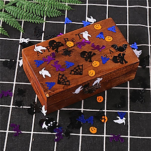 DIYASY 3000 Pcs Halloween Confetti Glitter,Confetti Sprinkles Bats Spider Pumpkin Table Scatter for Halloween Table Decorations