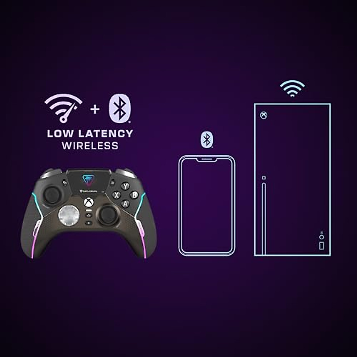 Turtle Beach Stealth Ultra High-Performance Wireless Gaming Controller Licensed for Xbox Series X|S, Xbox One, Windows PC & Android – LED Dashboard, Charge Dock, RGB Lighting, 30-Hr Battery, Bluetooth, Black