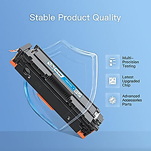 GPC Image Flex 410A 410X M477fdw M477fnw Toner Compatible Toner Replacement for HP 410A 410X CF410A Compatible with Color Laserjet Pro MFP M477fdw M477fnw M477fdn M452dn M452nw M452dw Printer(4 Pack)