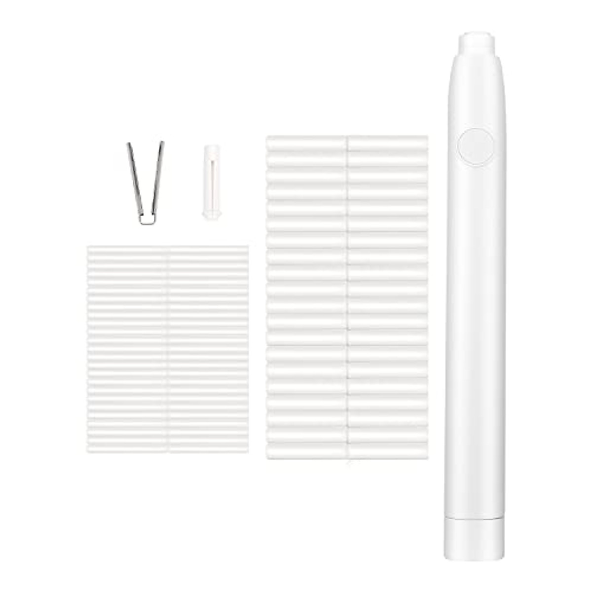 Amazon Basics Electric Eraser, With 90 Eraser Refills, Battery Operated Eraser, Ideal for Sketching, Drawing, Drafting, Architectural Plans, White