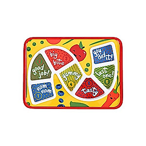 GSM Brands Kids Dinner Plate for Picky Eating Toddlers: Healthy Constructive Fun Meal Time, Divided Portions