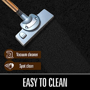 HOMORE Rugs for Living Room 6x9 Black Fluffy Area Rug Modern Shag Rugs for Bedroom, Super Soft and Comfy Carpet, Cute Carpets for Kids Nursery Boys Girls Room Decor