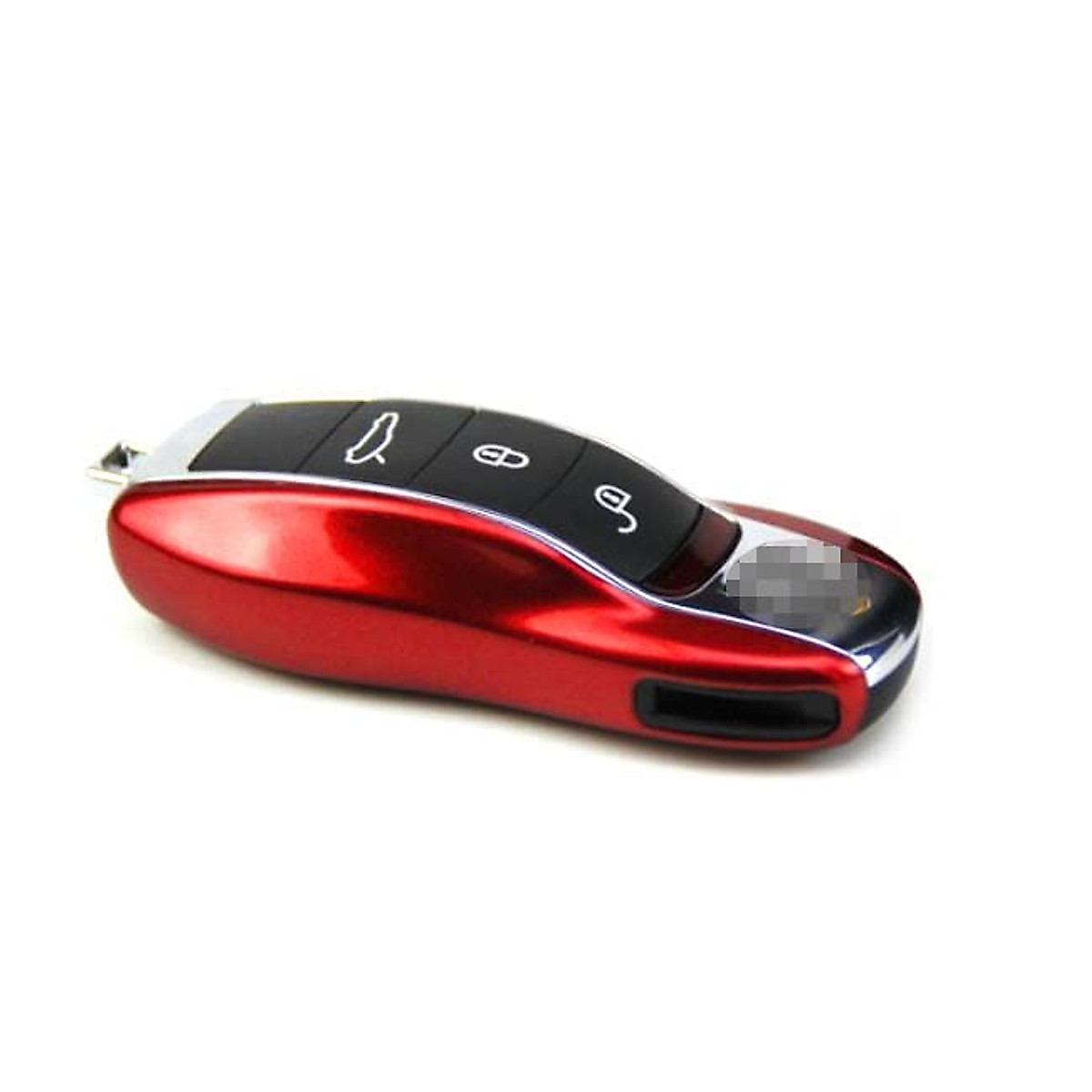 iJDMTOY Direct Replacement Sports Red Finish Key Fob Side Panel Trims Compatible with Porsche Cayenne Panamera Macan 911, etc